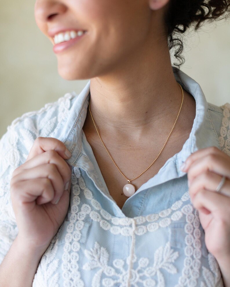 Enamel Gold Filled Round Locket Simple & Minimalist Jewelry | Etsy