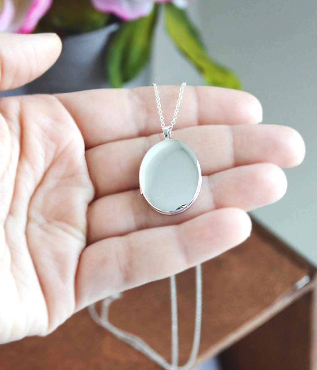 Large Sterling Silver Locket - Heirloom Pendant Style Necklace - Etsy