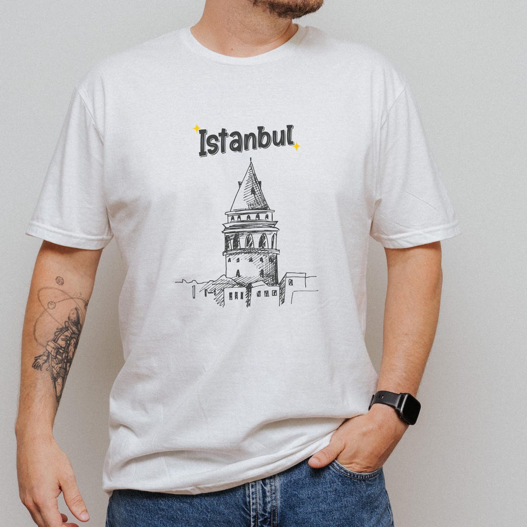 Galata Tower Istanbul Shirt – Vintage Turkey Travel T-shirt, Turkish ...