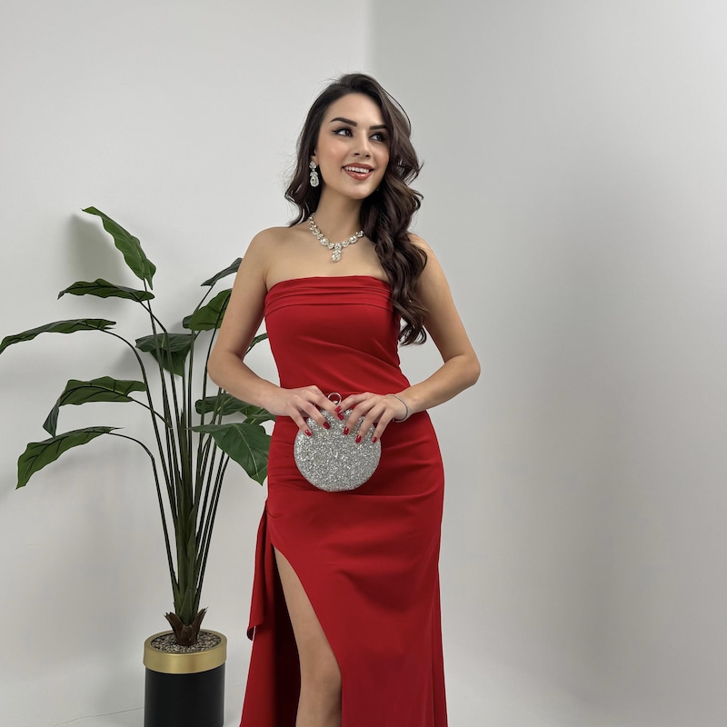 Red Dress Slit - Etsy