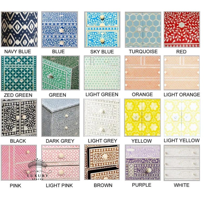 Indian Handmade Mother of Pearl Inlay Floral Design Buffet, Mother of ...