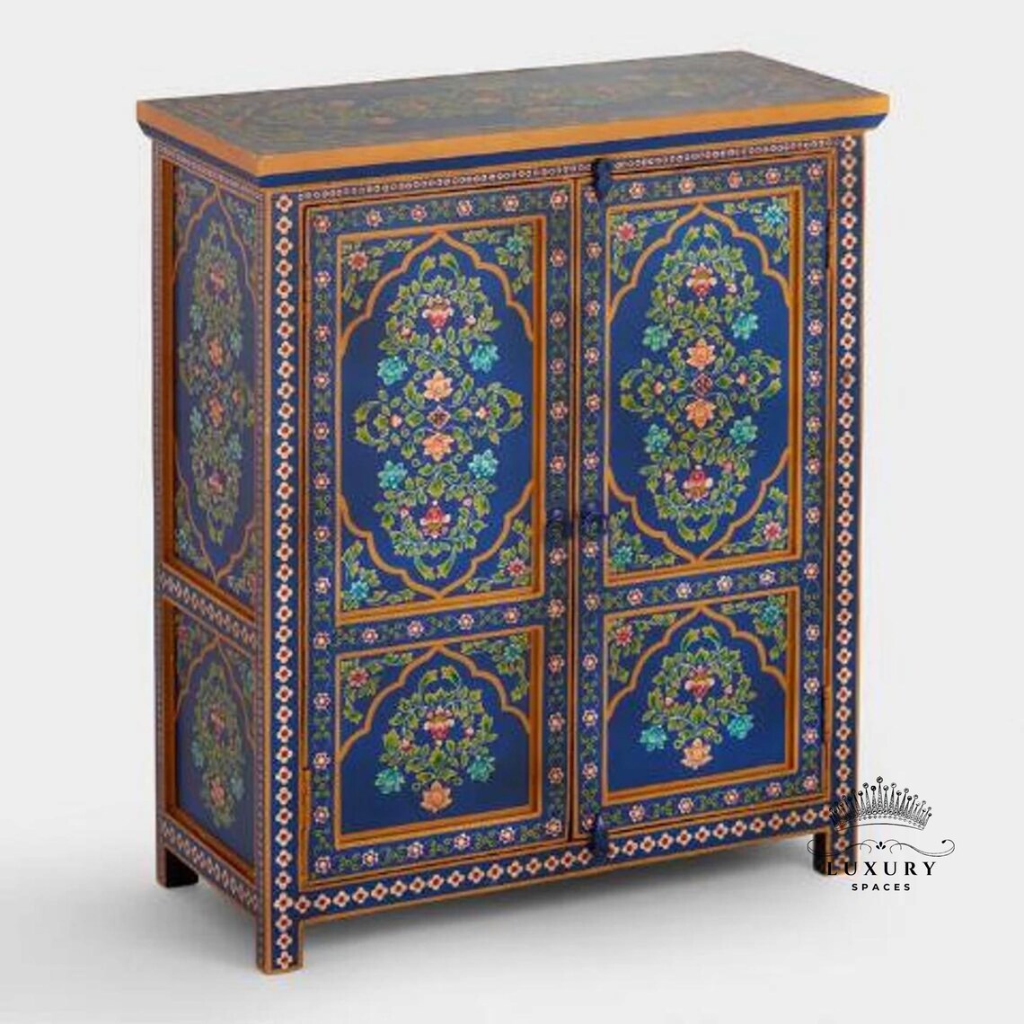 Hand-painted Wooden Blue Color Home Decor Sideboard | Cabinet/cupboard ...