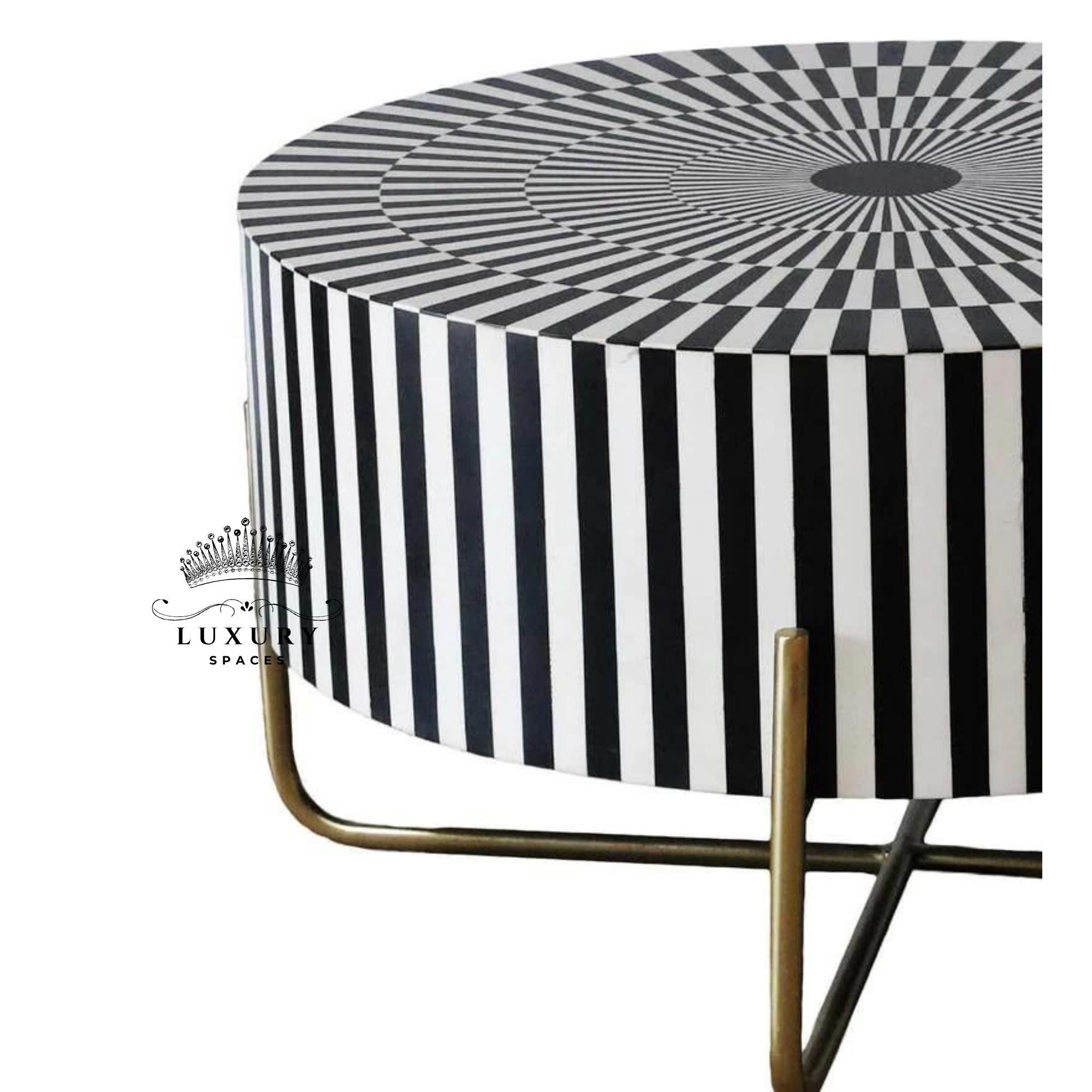 Handmade Bone Round Coffee Table Inlay Coffee Table, Center Table, BONE ...