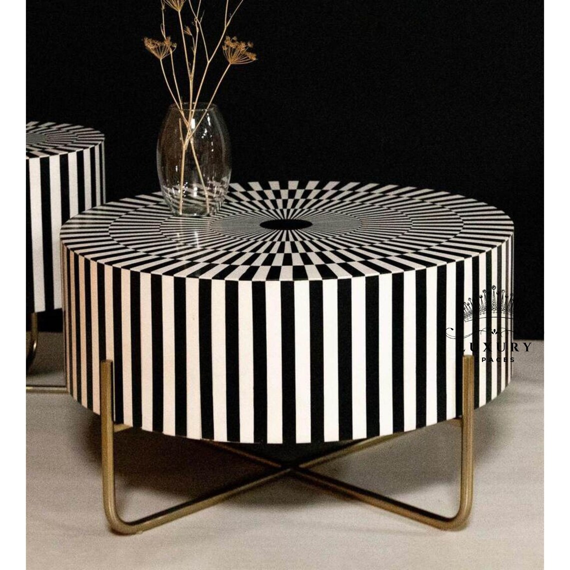 Handmade Bone Round Coffee Table Inlay Coffee Table, Center Table, BONE ...