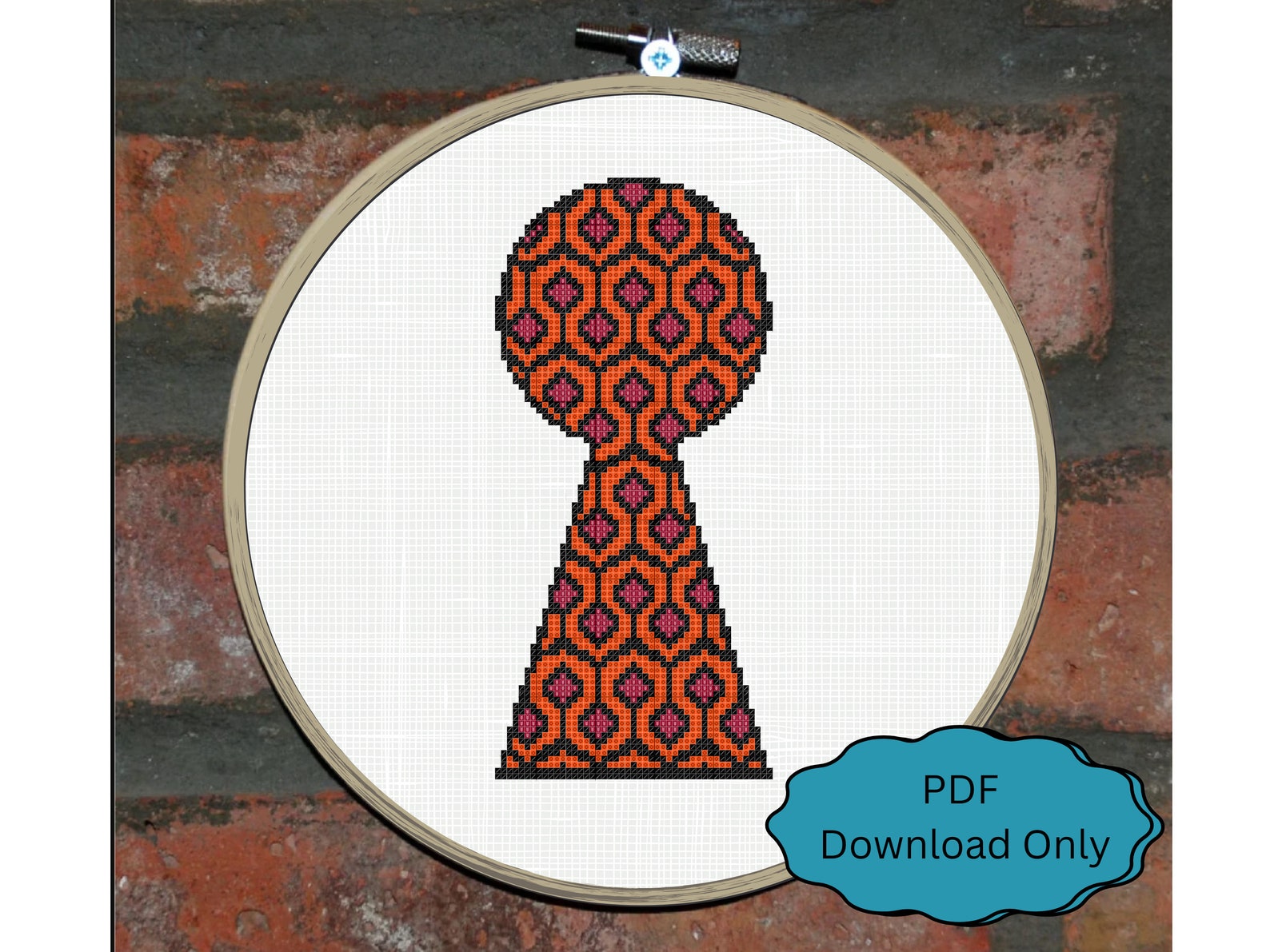 Shining Keyhole Cross Stitch Pattern PDF | Stephen King Inspired Horror ...