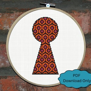 Shining Keyhole Cross Stitch Pattern PDF | Stephen King Inspired Horror ...