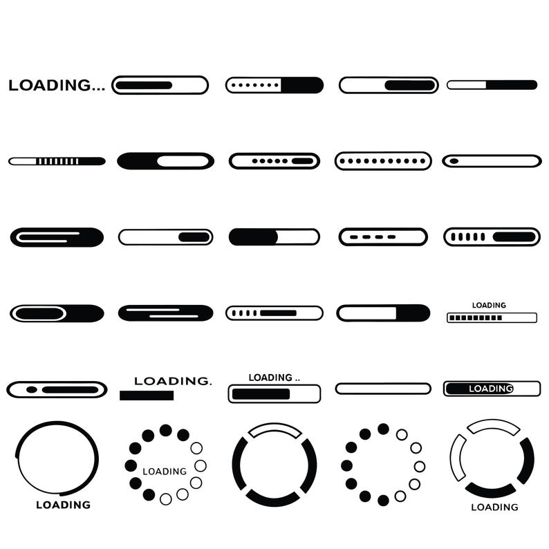 Loading Bar Svg Bundle Loading Svg Loading Icon Svg Loading Please Wait ...