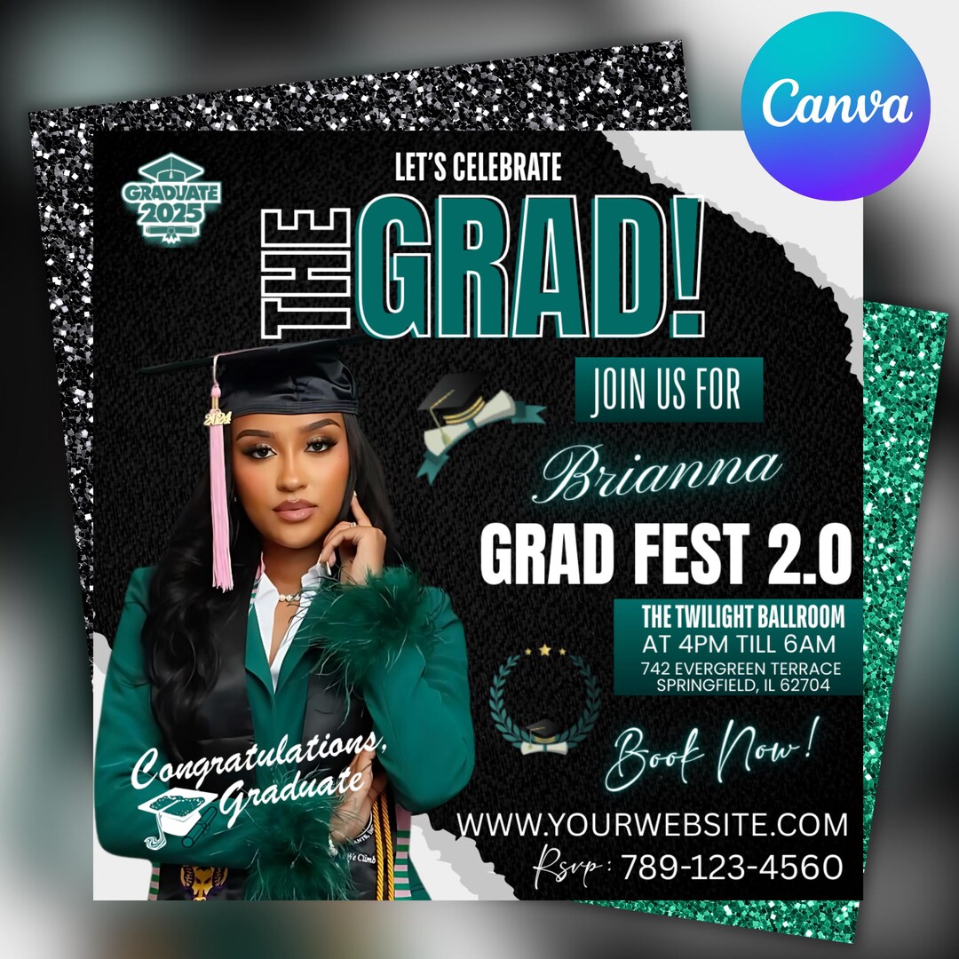 Graduation Party Flyer, Party Flyer, Graduation Flyer, College Grad ...