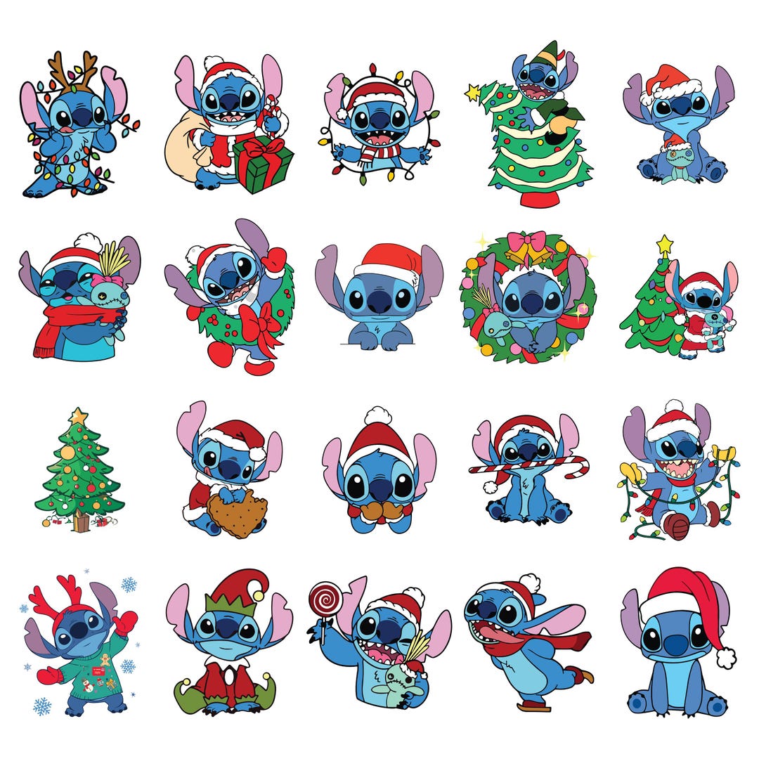 Christmas Stitch Svg, Christmas Cartoon Svg, Stitch Clipart, Christmas ...
