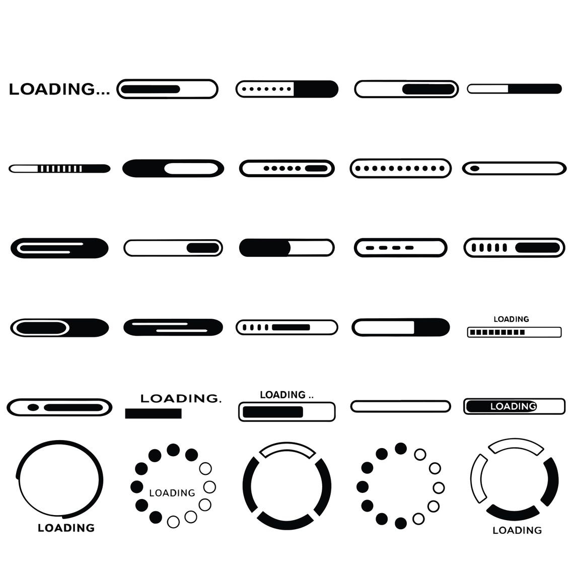 Loading Bar Svg Bundle Loading Svg Loading Icon Svg Loading Please Wait ...