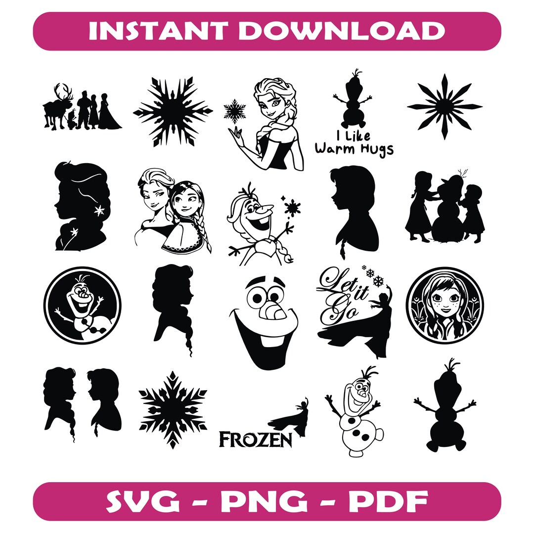 Frozen Svg Bundle, Frozen Svg, Elsa Svg, Anna Svg, SVG for Cricut ...