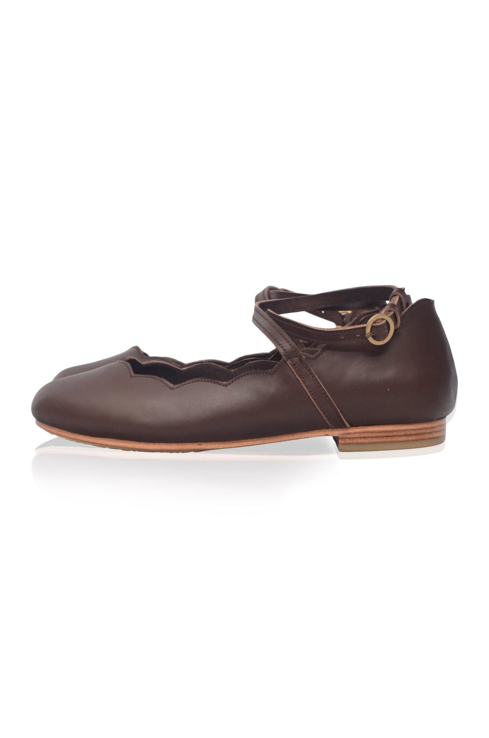 Myrelle Criss-cross Leather Ballet Flats - Etsy