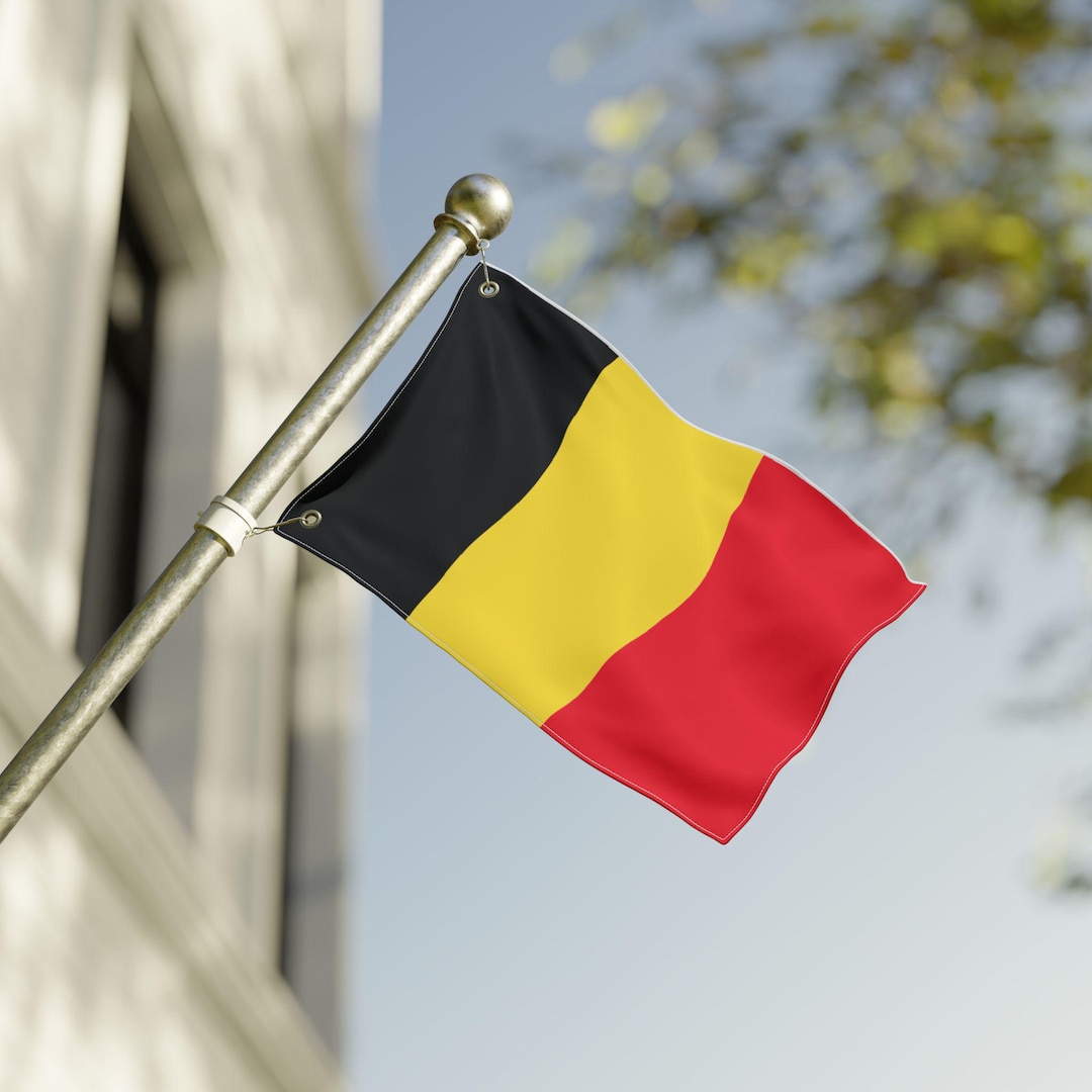 Belgium Flag Black Yellow Red Tricolor European Nation Banner Belgique ...