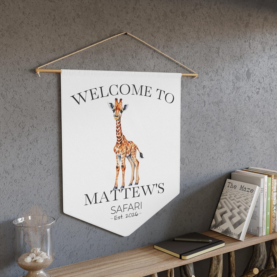 Baby Giraffe Nursery Pennant Flag, Neutral Toddler Room Banner - Etsy
