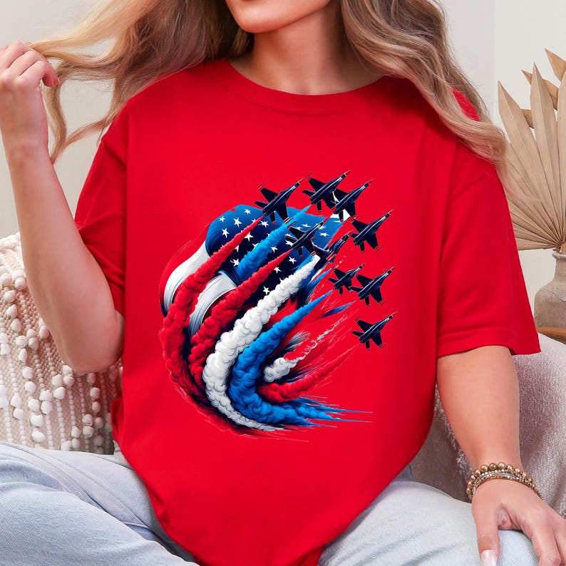 Patriotic American Flag Jet Fighter Ready to Press Dtf, Patriotic USA ...