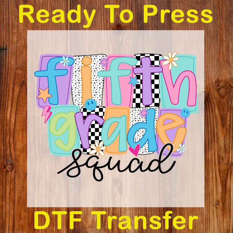 Preppy Back to School Ready to Press DTF, Teacher School DTF Transfer ...