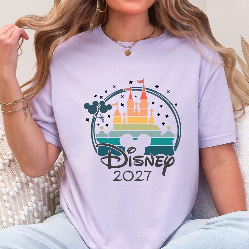 Castle Disney Family Trip 2027 Ready to Press DTF, Disney Trip 2027 DTF ...