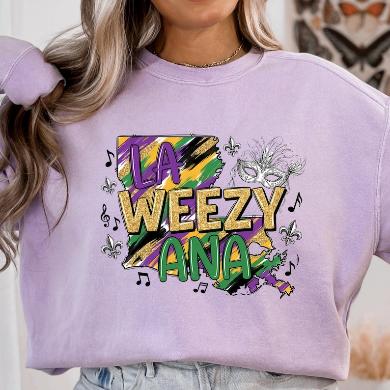 La Weezy Ana Mardi Gras Ready to Press DTF, Mardi Gras Louisiana Map ...