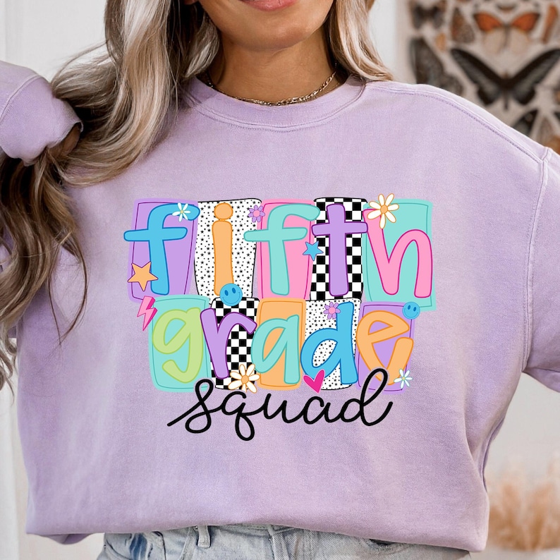 Preppy Back to School Ready to Press DTF, Teacher School DTF Transfer ...