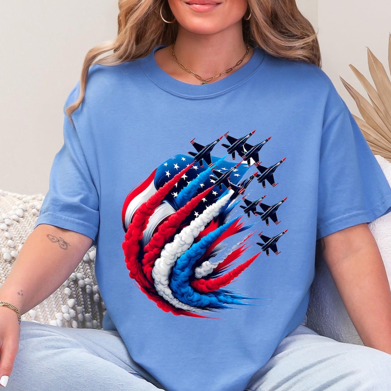 Patriotic American Flag Jet Fighter Ready to Press Dtf, Patriotic USA ...