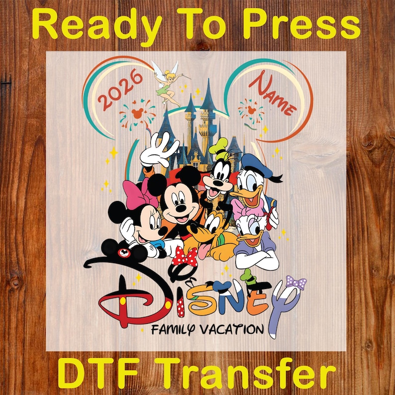 Custom Name Disney Family Trip 2026 Ready to Press DTF, Disney Family ...