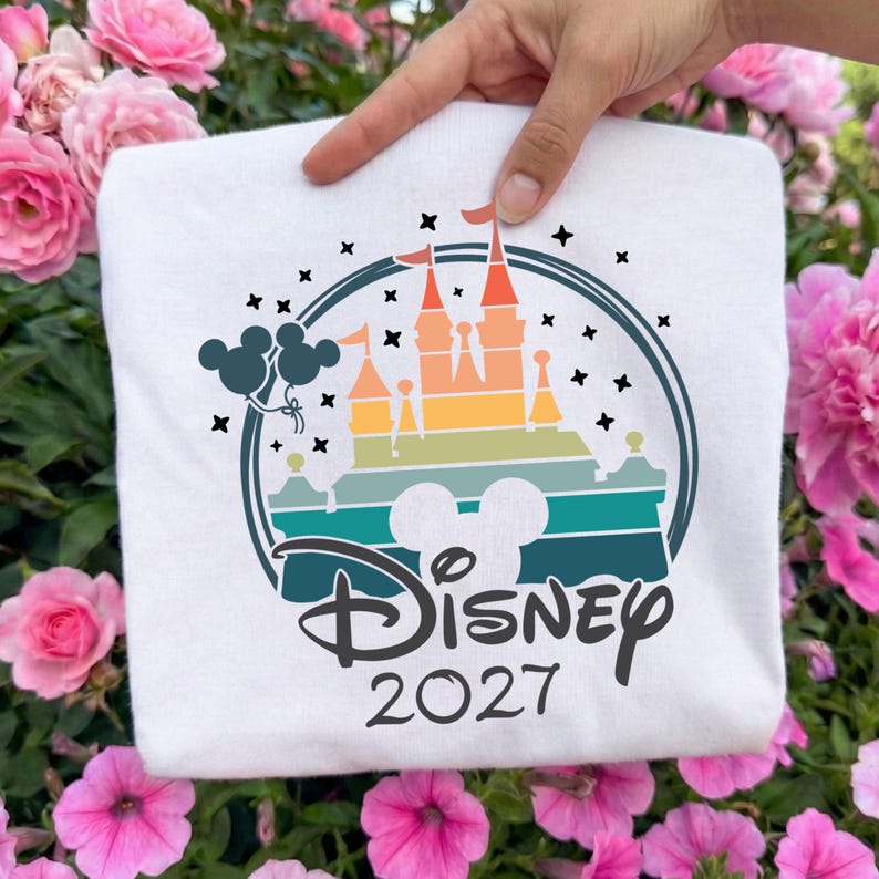 Castle Disney Family Trip 2027 Ready to Press DTF, Disney Trip 2027 DTF ...