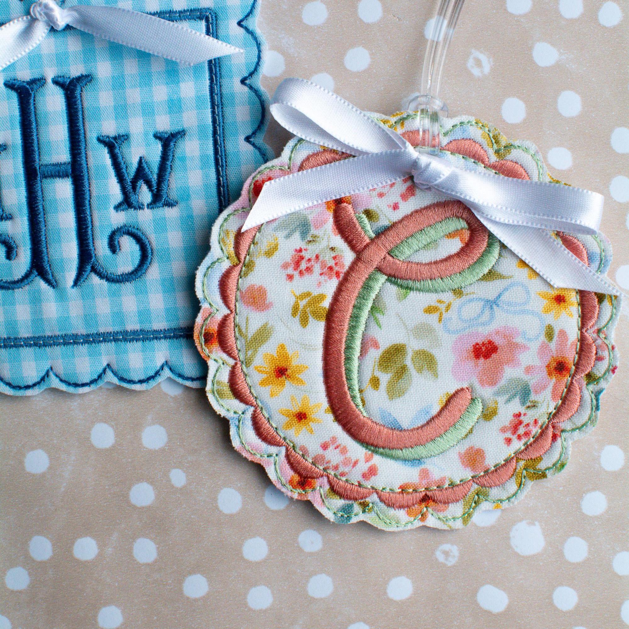Personalized Embroidered Bag Tags – Custom Monogrammed Gift for Kids ...