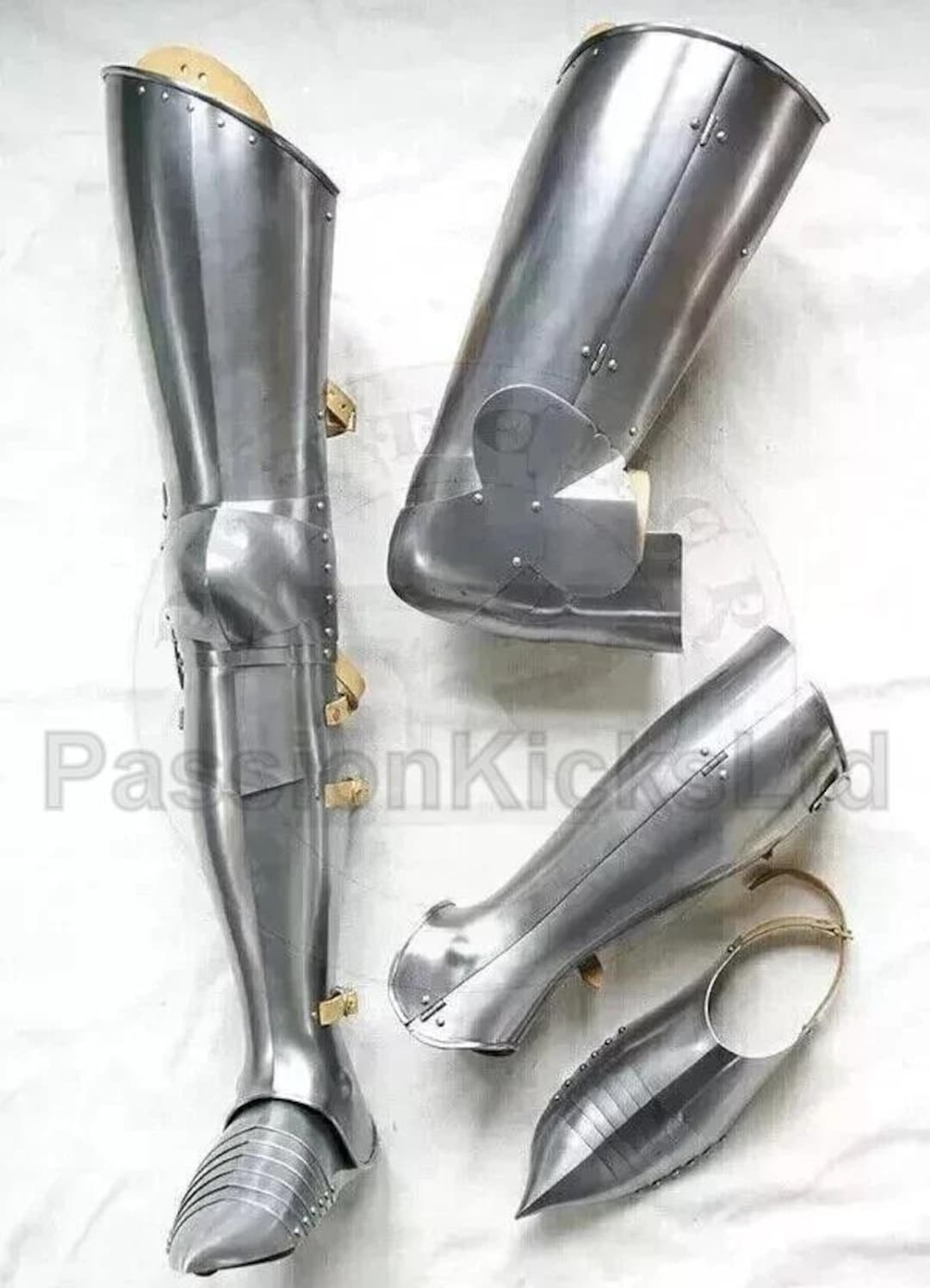 Medieval Full Leg Armor Set With Sabatons | Steel Cuisse, Greaves and ...