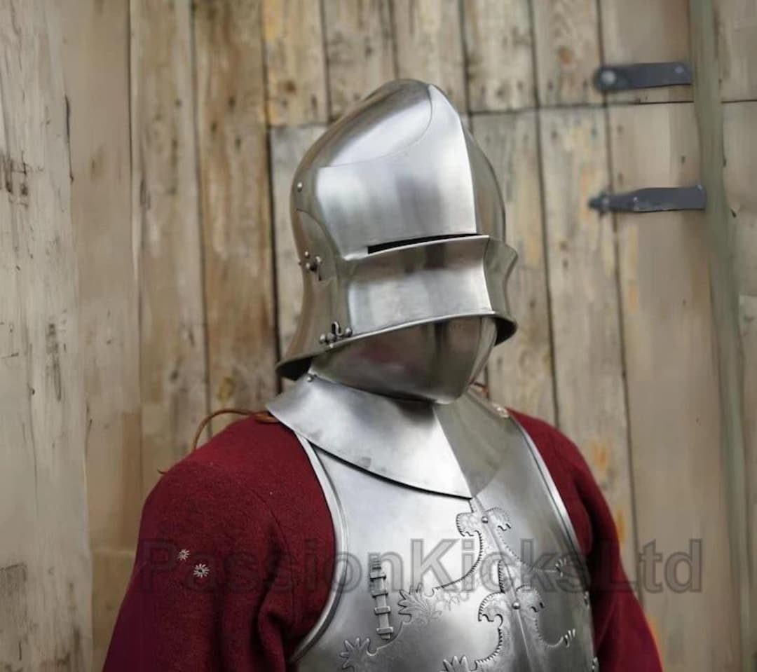 Medieval Sallet Helmet Helmet | Knight Armor Helmet for LARP, SCA and ...