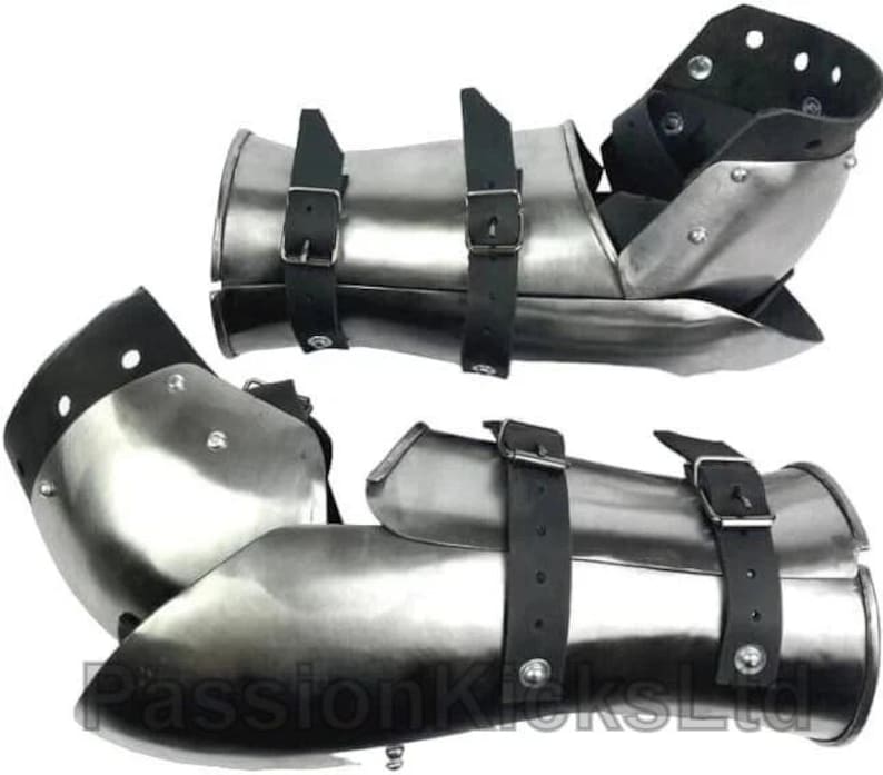 LARP Medieval Arm Armor Steel Bracers With Elbow Caps | Cosplay Costume ...