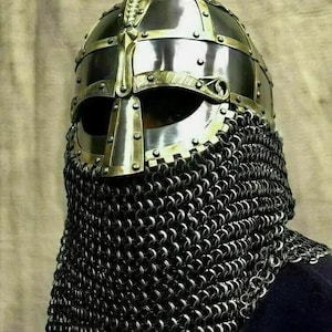 Viking Spangenhelm Vendel Helmet With Chainmail Aventail | LARP ...