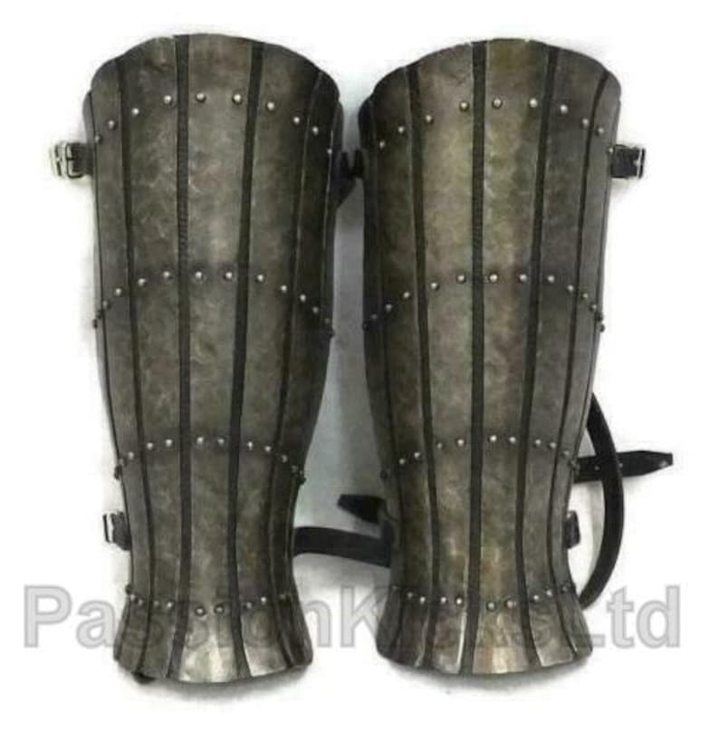 LARP Medieval Armor Knight Splinted Greaves | Warrior Leg Armour for ...