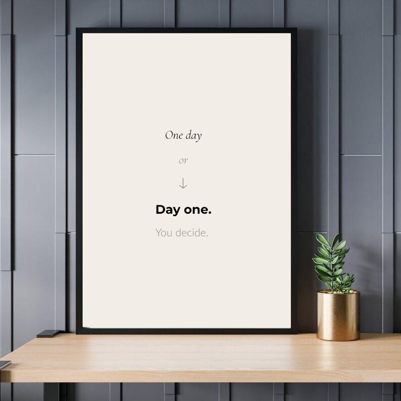 Motivational Typography Print: Beige Minimalist Wall Art (digital ...