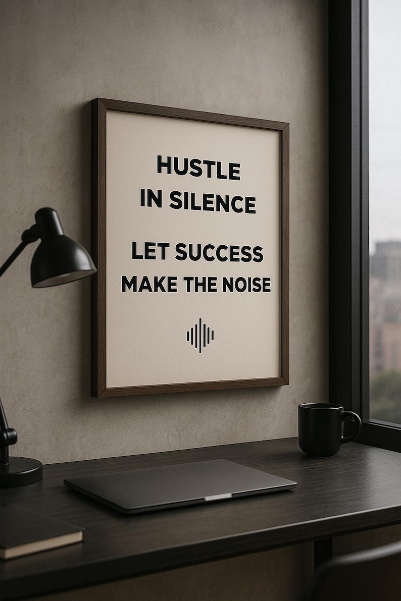 Motivational Quote Print, Minimalist Productivity Wall Art, Neutral ...