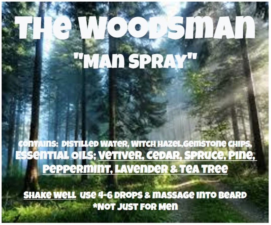 Woodsman Spray -vetiver-cedar-spruce-pine-peppermint-lavender-teatree - Fathers Day Gift- Mens ...