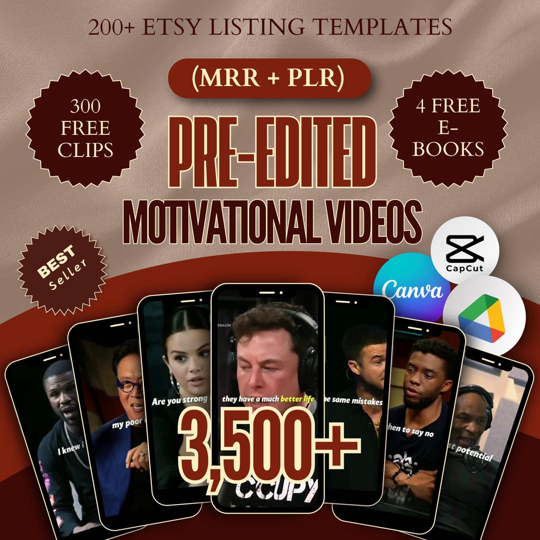 3,500+ Motivational Reels & 1,000+ Viral Anime Clips Bundle, MRR PLR ...