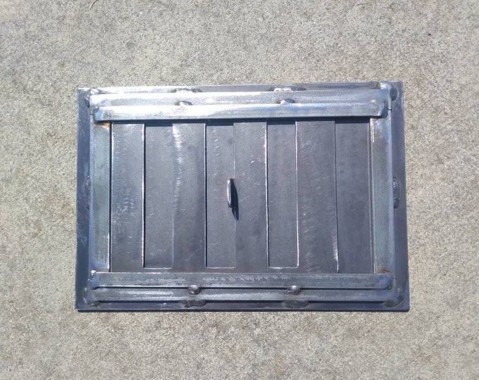 BBQ Smoker Fire Box Damper Sliding Air Inlet DIY Part Heavy Duty Steel ...