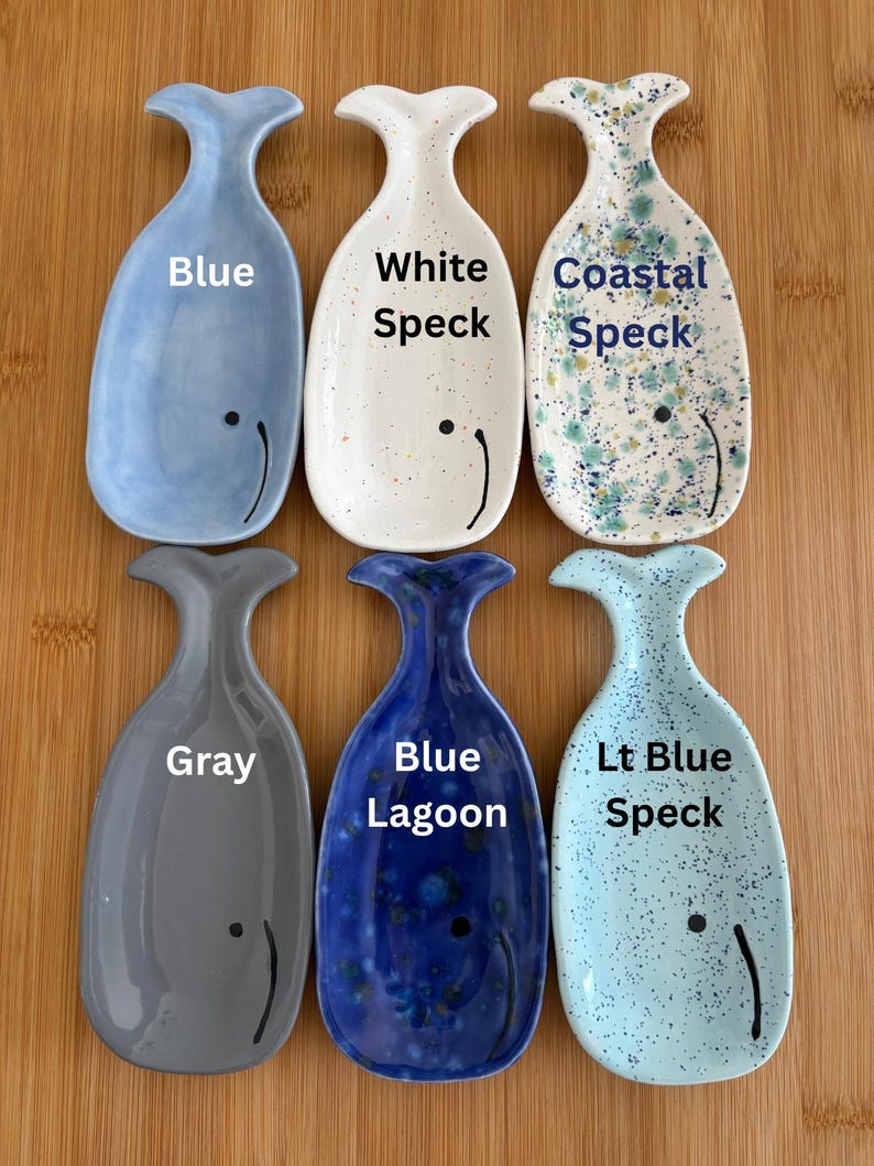 Whale Spoon Rest Small Coastal Beach House Gift Ceramic Nautical ...