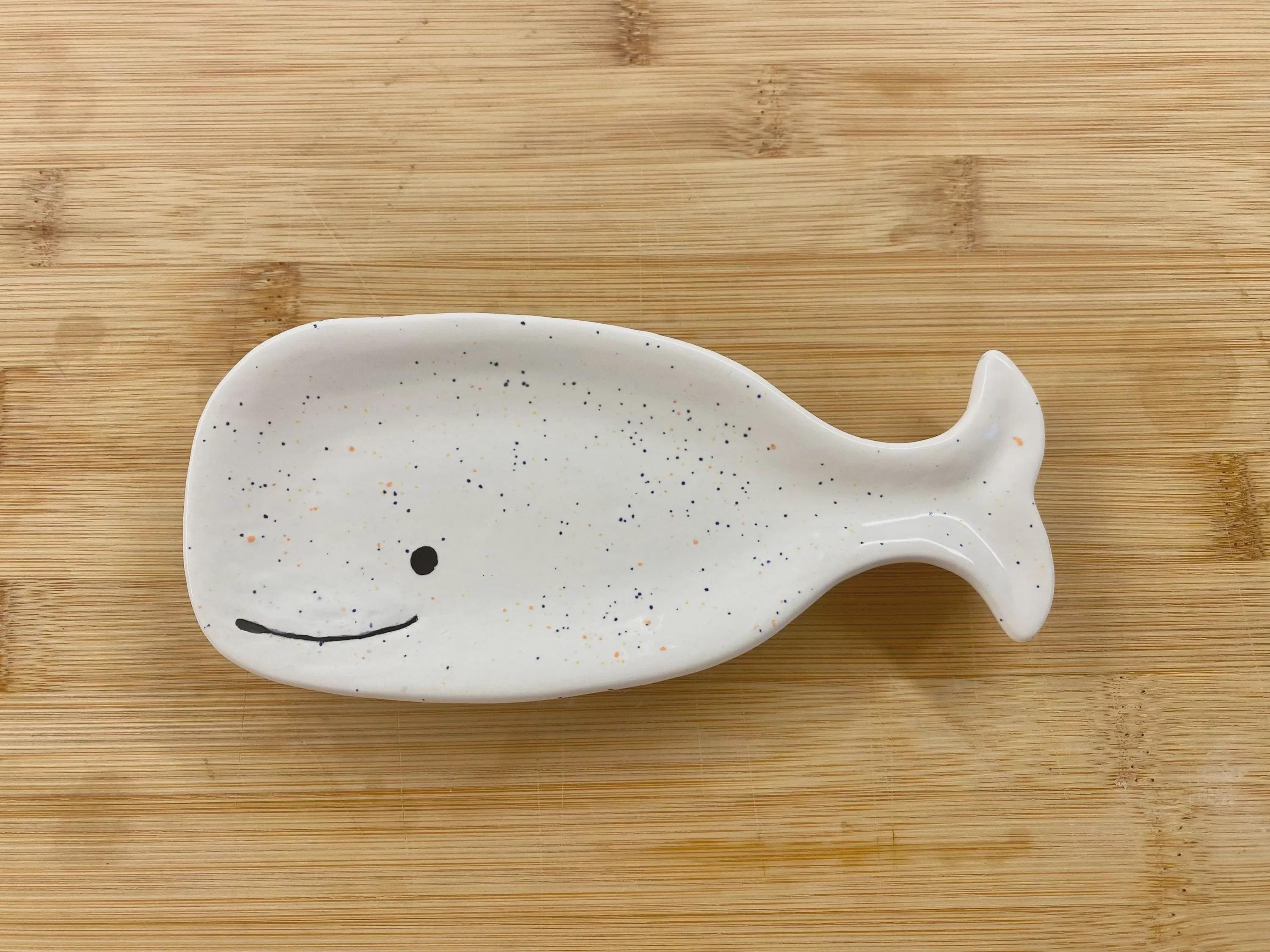 Whale Spoon Rest Small Coastal Beach House Gift Ceramic Nautical ...