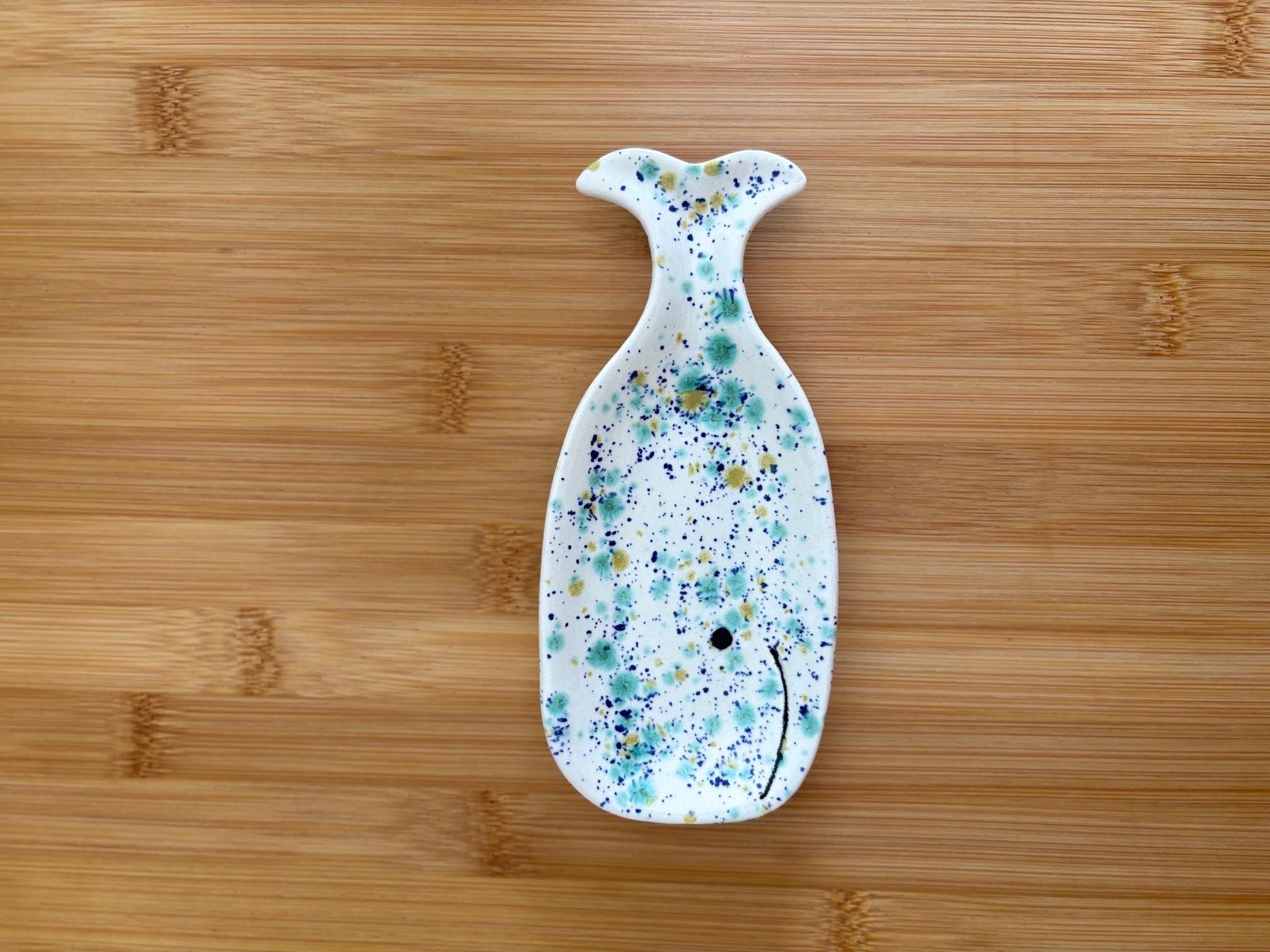 Whale Spoon Rest Small Coastal Beach House Gift Ceramic Nautical ...
