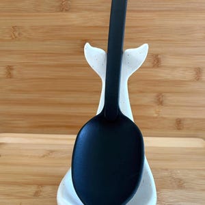 Whale Large Spoon Rest - Coastal Beach House Standing Ceramic Serving ...