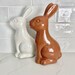 Ceramic Chocolate Easter Bunny Brown Rabbit Figurine Spring Home Decor ...