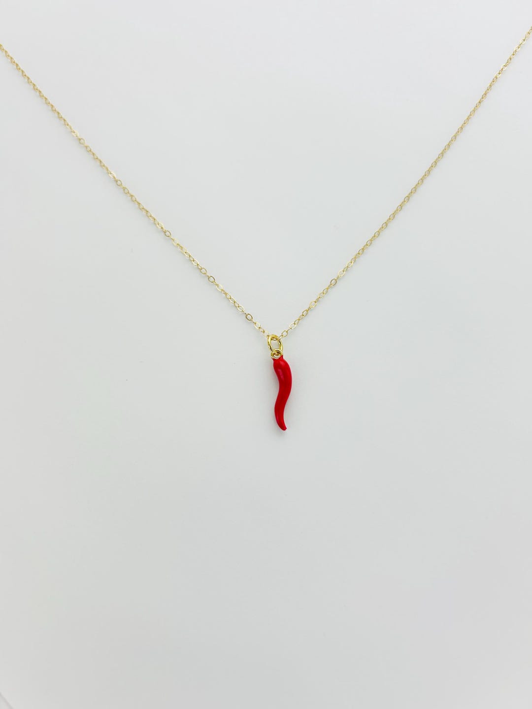 Red Cornicello Necklace, Chilli Pepper, Protection Necklace, Italian ...