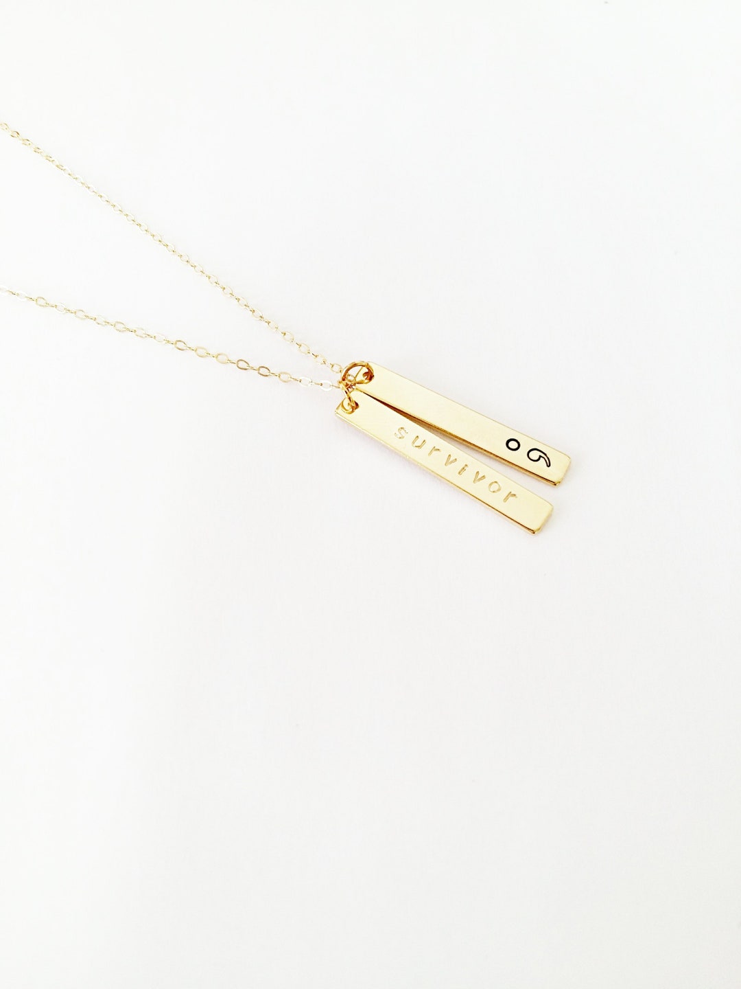 Survivor Necklace // Semicolon Necklace // Inspirational Jewelry ...