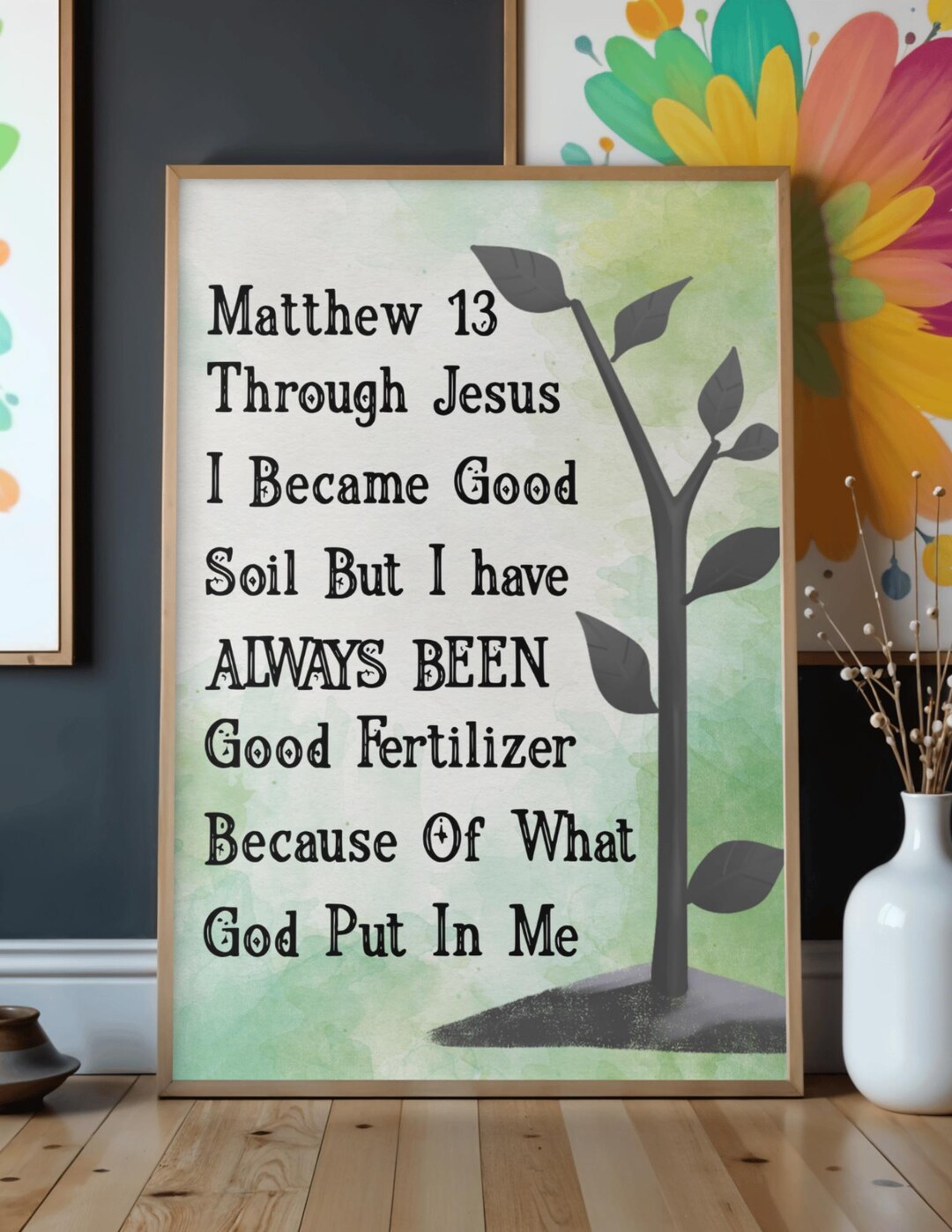 Matthew 13 Jesus Inspiration Poster| Biblical Inspiration Indoor and ...