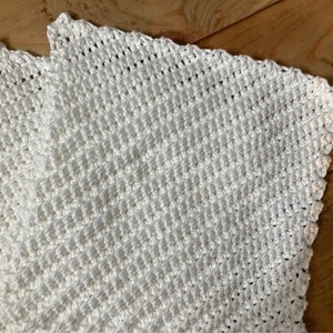 Textured Crochet Dishcloth Dusting Rag Cleaning Rag Wash Rag White ...