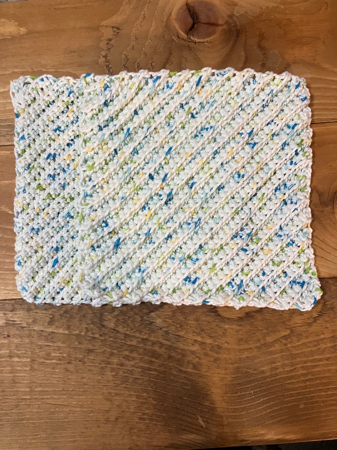 Textured Crochet Dishcloth Dusting Rag Cleaning Rag Wash Rag Happy Go ...