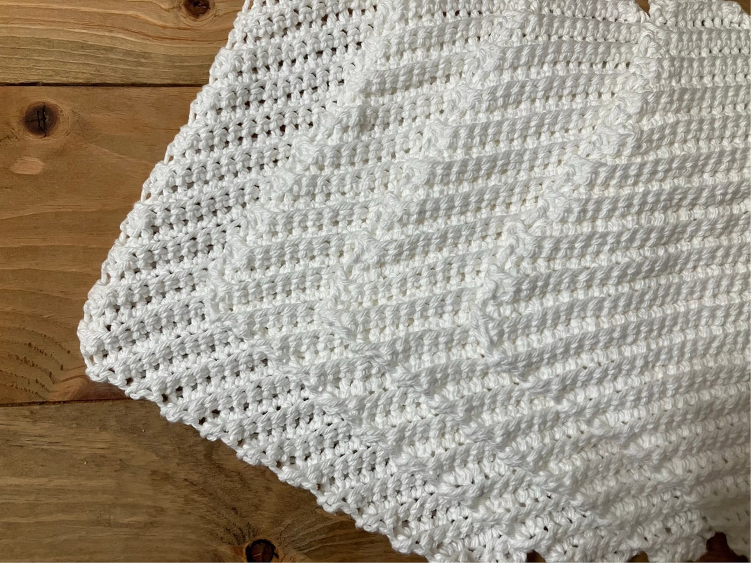 Set of 4 Textured Crochet Dishcloth Dusting Rag Cleaning Rag Wash Rag ...