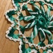 Hand Made Crochet Pinwheel Shades of Spring Greens and White Decoration ...