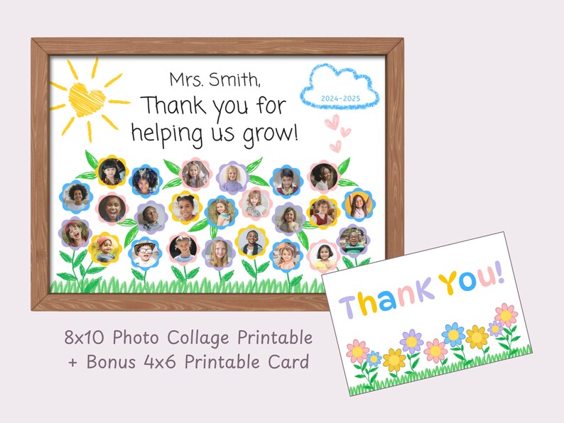 Customizable Teacher Appreciation Photo Gift From Class | Teacher Thank ...